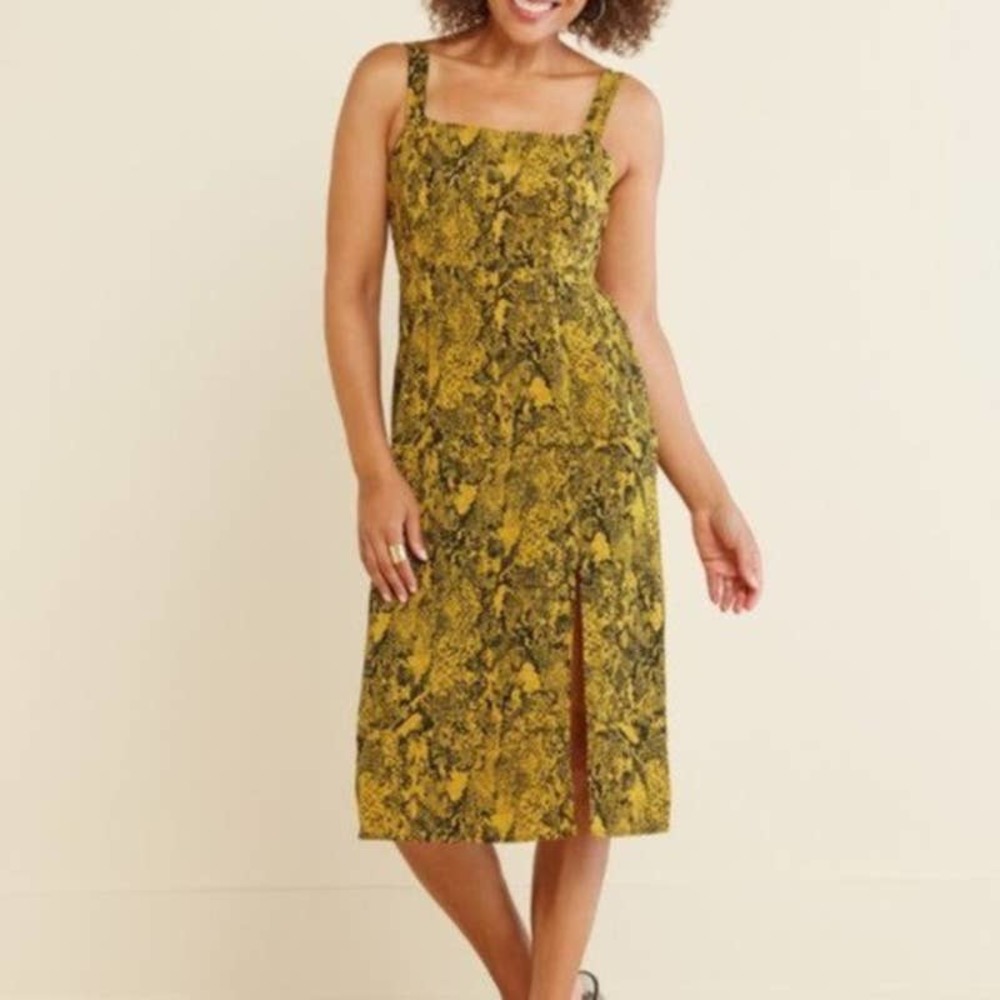 Sanctuary Georgina Mustard Yellow Python Sundress - Gem